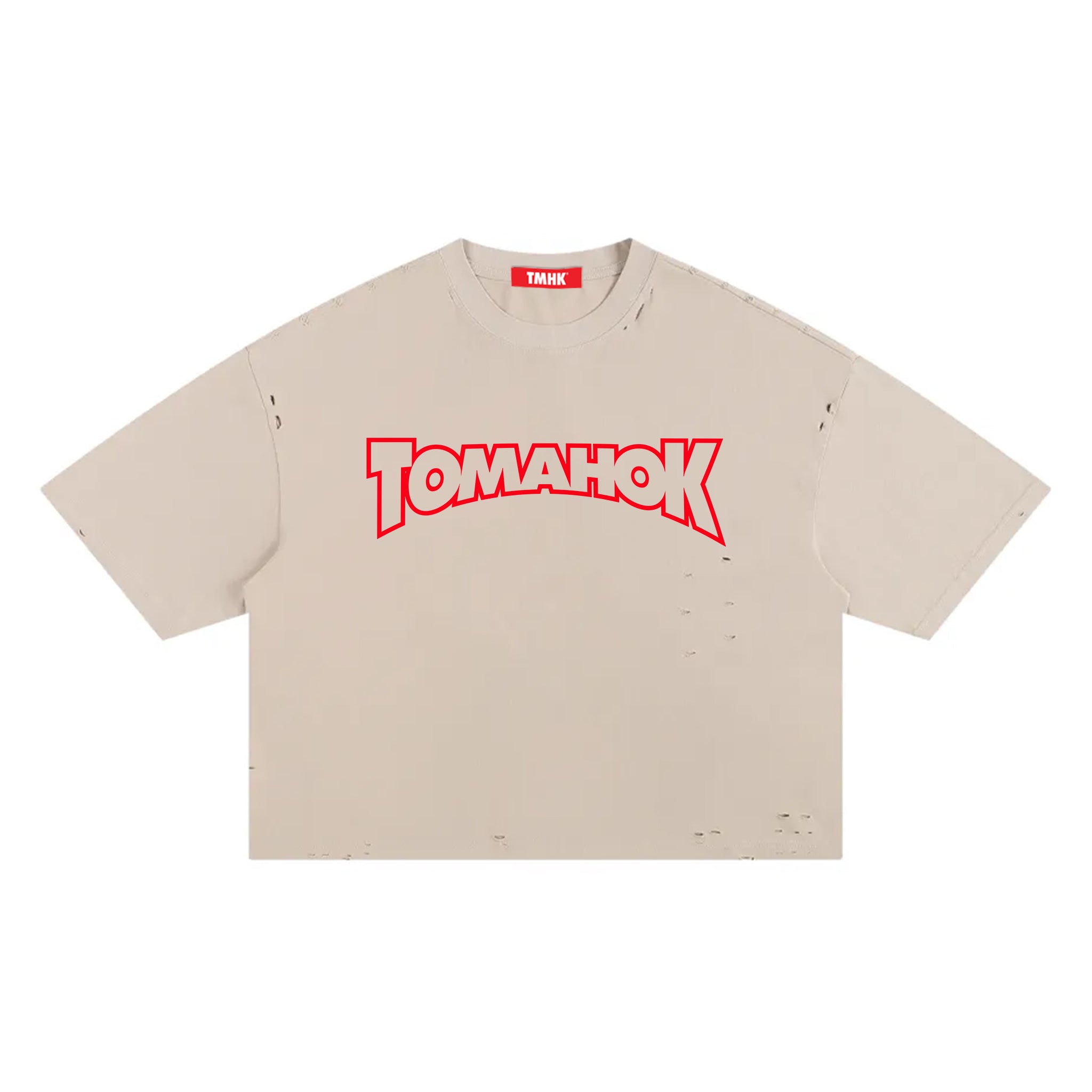 Tomahok Frayed Boxy T-Shirt | TOMAHOK® TMHK CO.